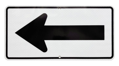 3M Reflective Aluminium Directional Arrow Sign Traffic Sign 12x6 inch