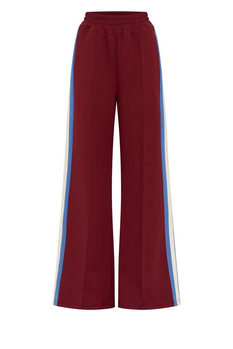 Track Pant in Burgundy