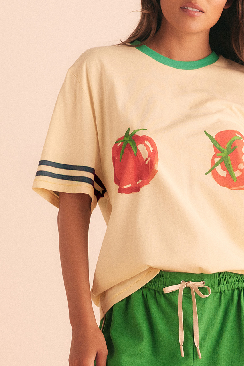 Tomatoes Tee T-shirt in Cream | Bohemian Traders