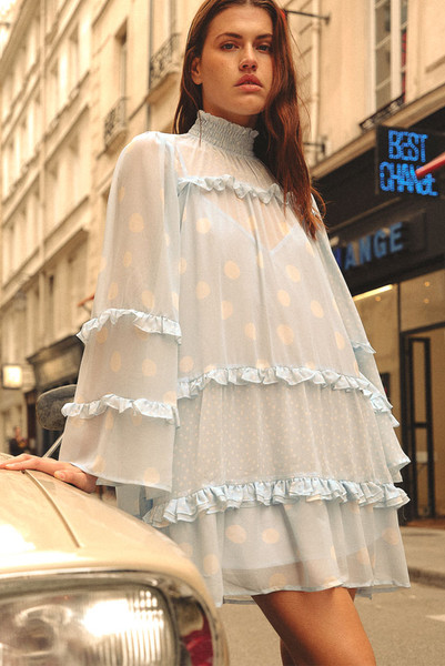 Dott Flare Sleeve Sheer Mini – Bohemian Traders