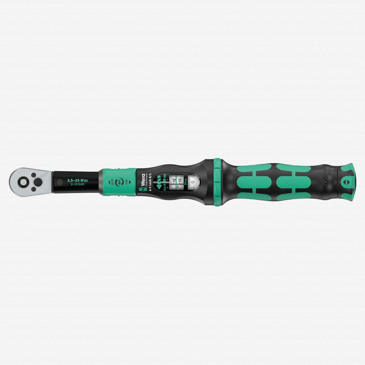 Wera 075693 Click-Torque Lock A 5 R/L Bidirectional Torque Wrench, 1/4" Drive, 2.5-25 Nm | Wera ...