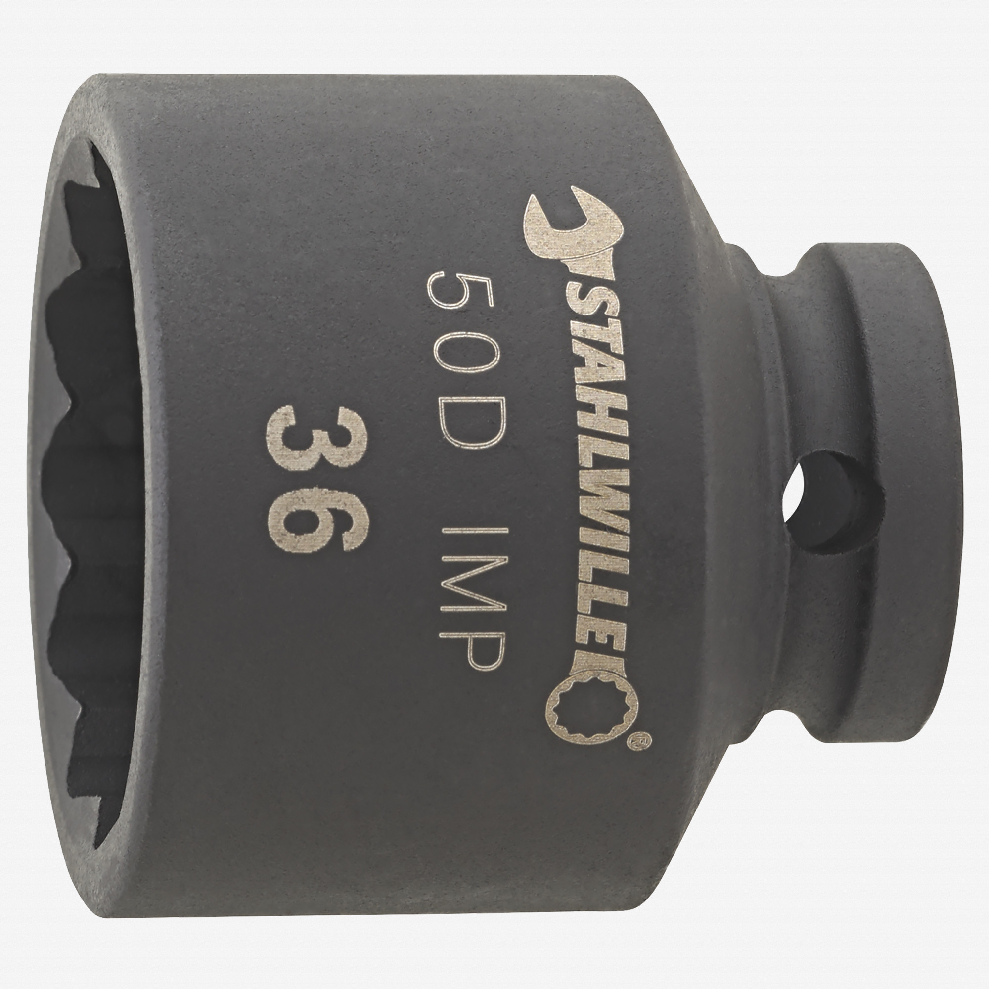 Stahlwille 50D IMP Impact Socket, 1/2" Drive, 12 Point, 36 mm