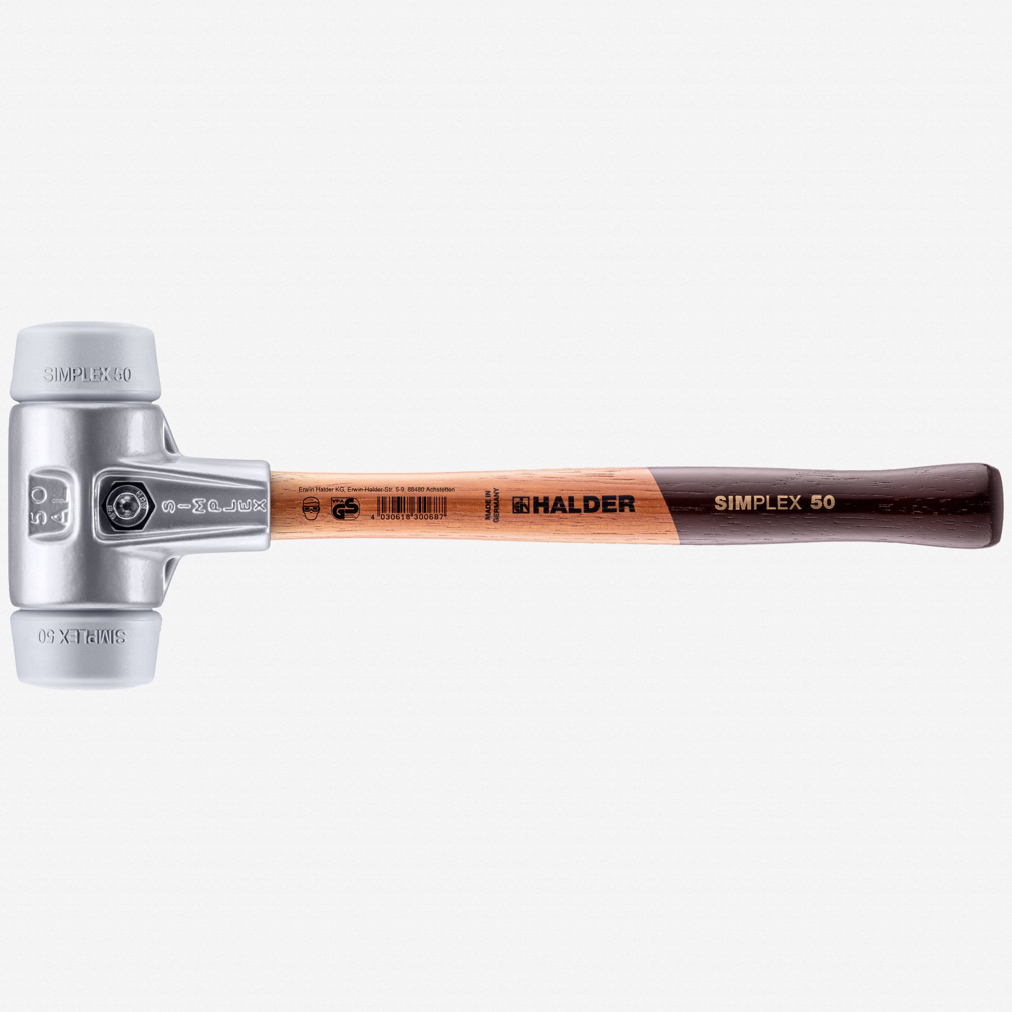 Halder Simplex Mallet with Grey Rubber Inserts and Lightweight Aluminum ...