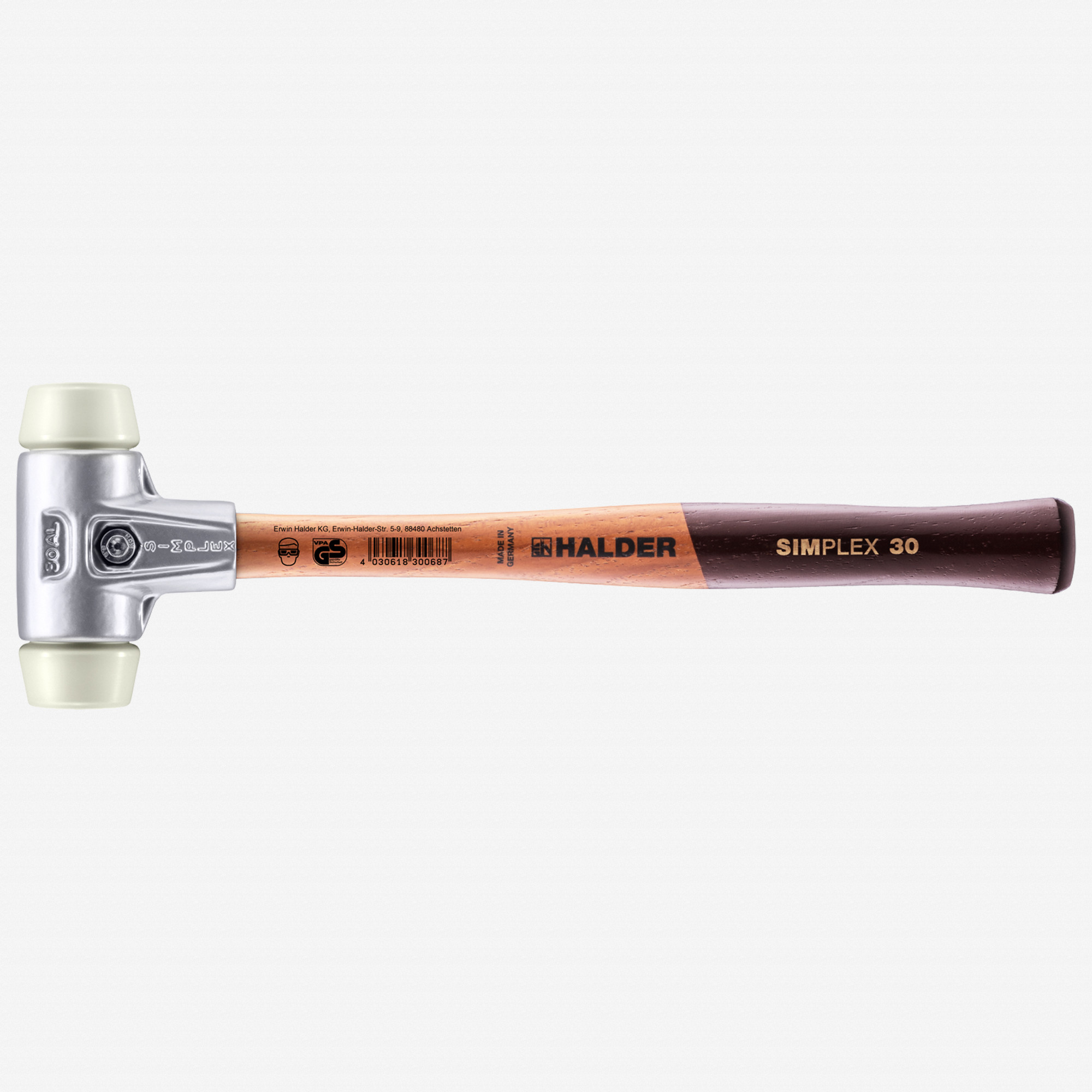 Halder Simplex Mallet with Nylon Inserts and Lightweight Aluminum ...