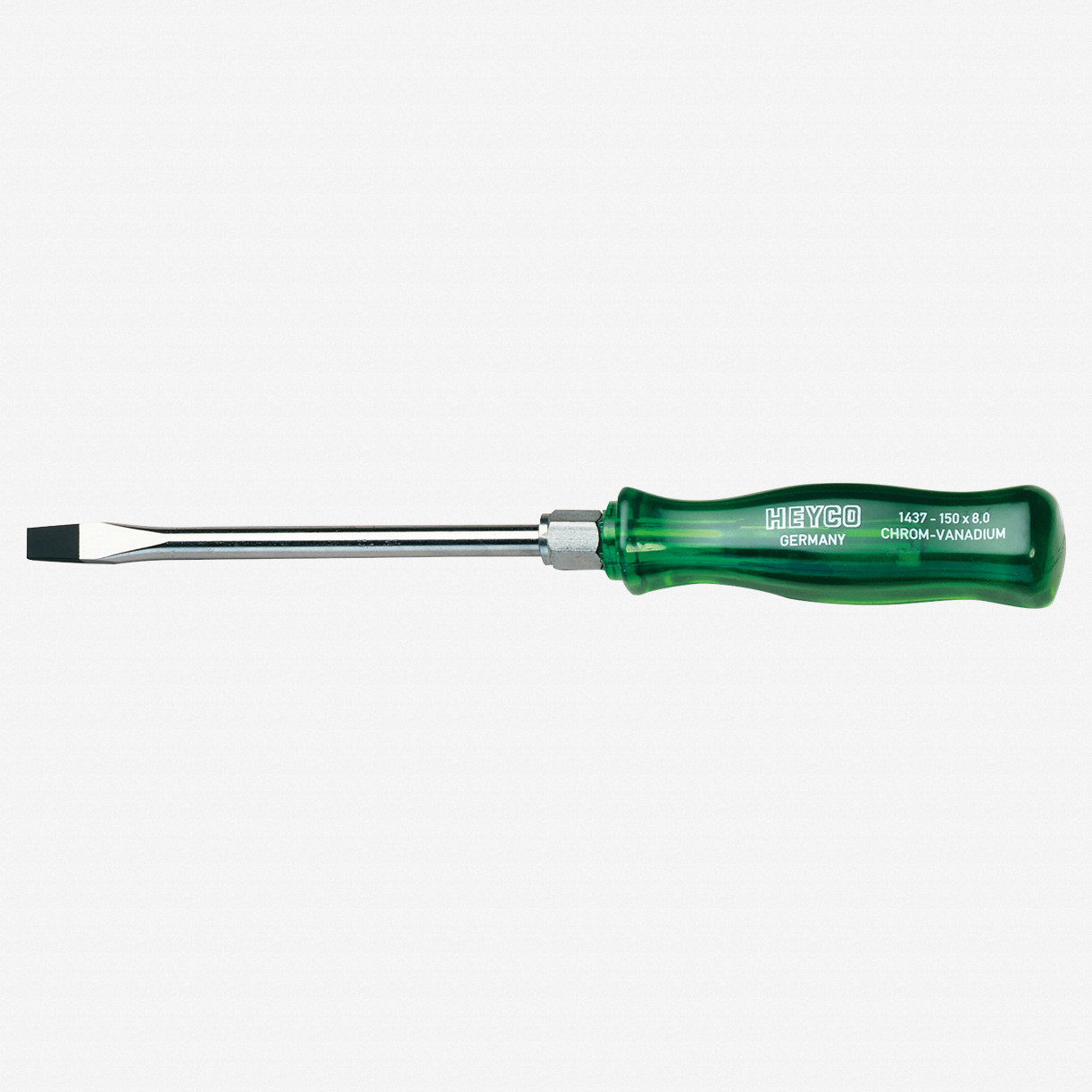 Heyco Slotted Engineers' Screwdriver with Acetate Handle, 12mm with Hex ...