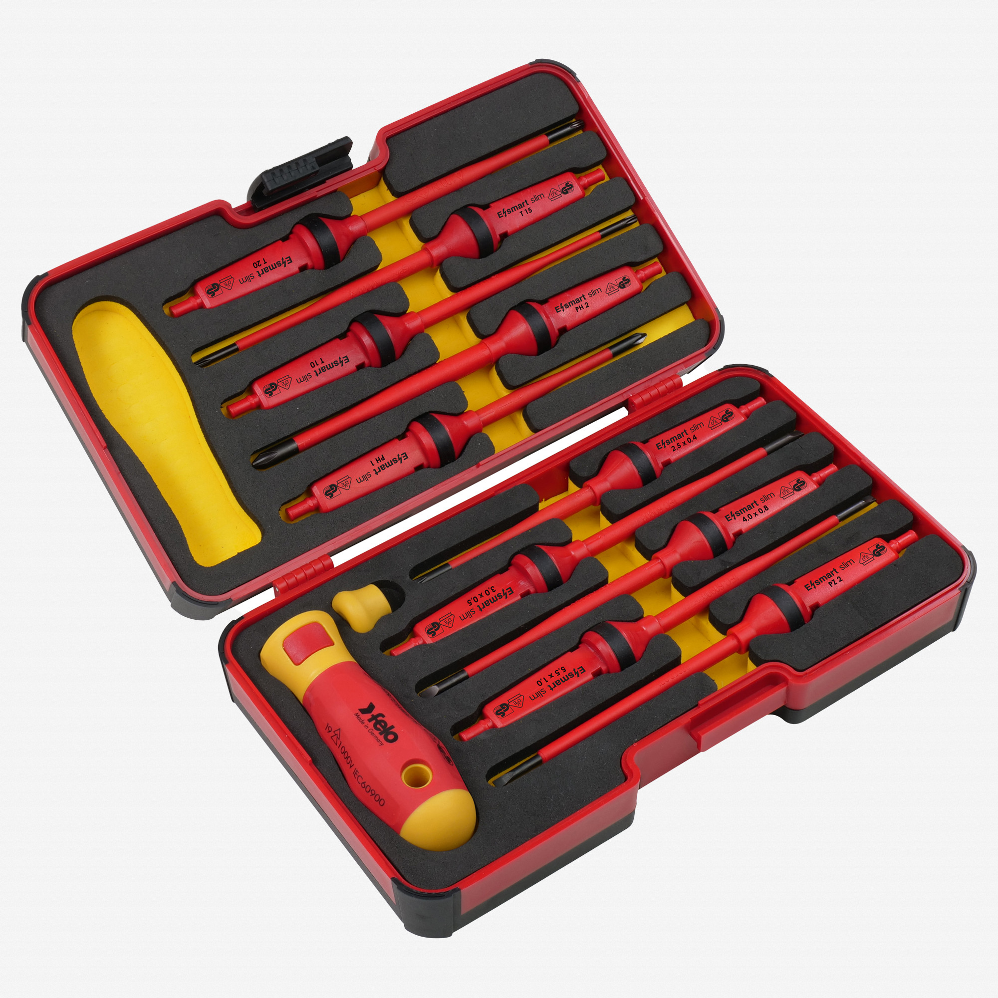 Felo E-Smart Slim 12-piece Set - Slotted, Phillips, Pozidriv, Torx Tip ...