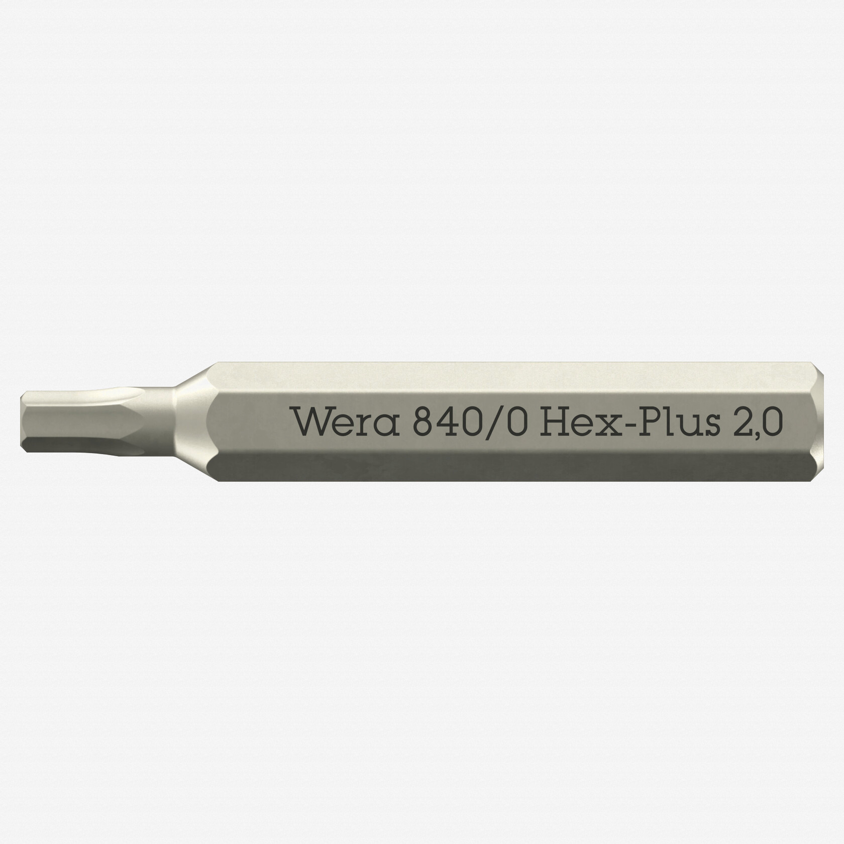 Wera 058111 Micro Bit for 2.0 mm Inside Hex Screws, 4 mm Hex Drive ...