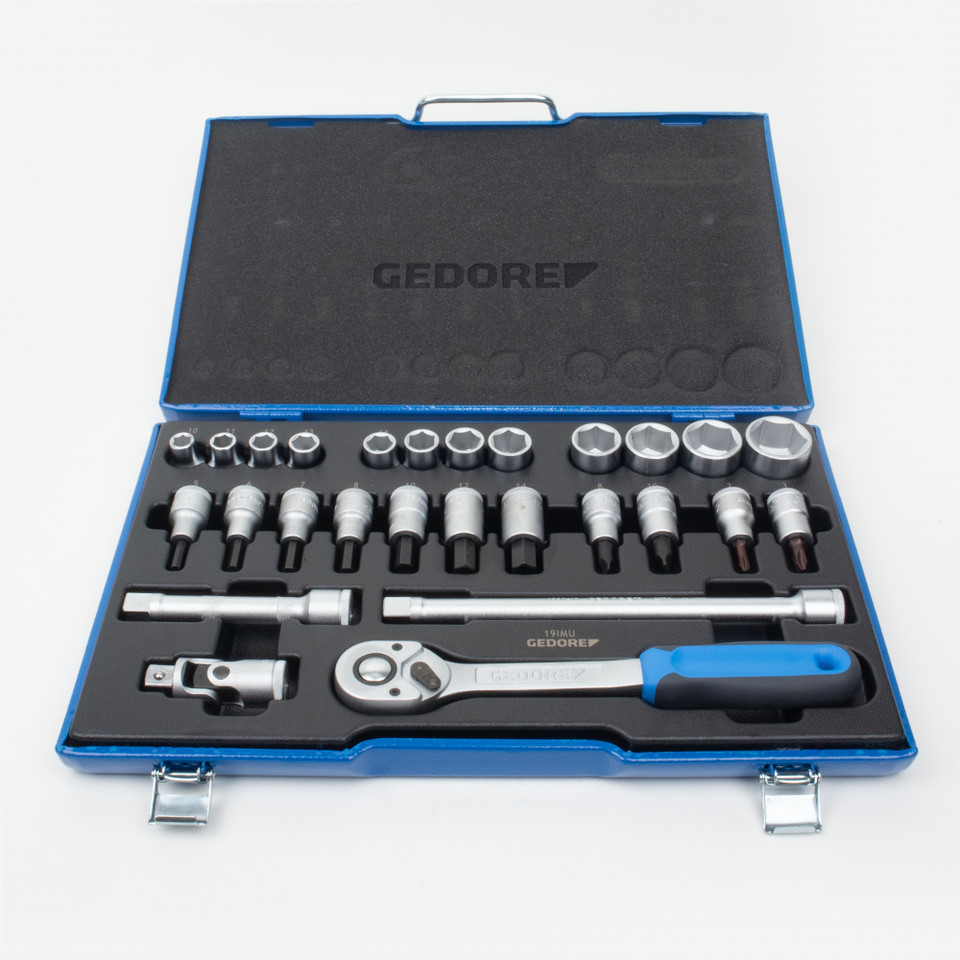 Gedore 19 IMU-10 Hex Socket Set 1/2", 10-30 mm, 27 Pieces | Gedore at ...