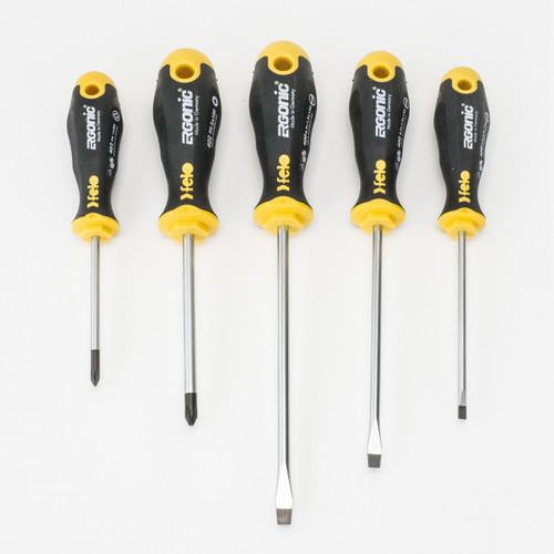 Felo Ergonic 5 Piece Slotted & Phillips Screwdriver Set | Felo at KC Tool