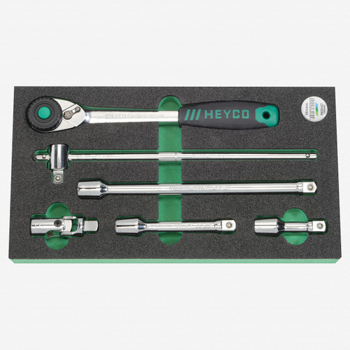 Heyco Ratchet and Accessory Set, 1/2" Drive, 6 Pieces | Heyco at KC Tool