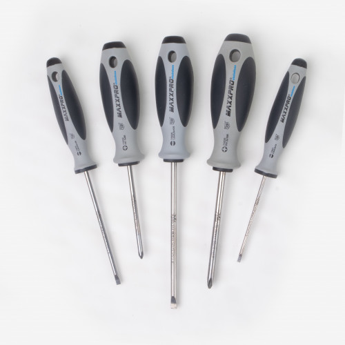 Witte MaxxPro Stainless Slotted and Phillips Screwdriver Set, 5 Pieces ...
