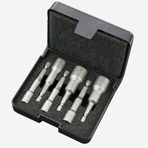Felo Magnetic Metric Nutsetter Set, 1/4" Hex Drive, 6 Pieces