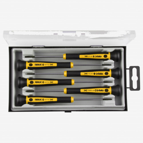 Felo Precision Screwdriver Set, Slotted, Phillips, Pentalobe, Y-type, 6 ...