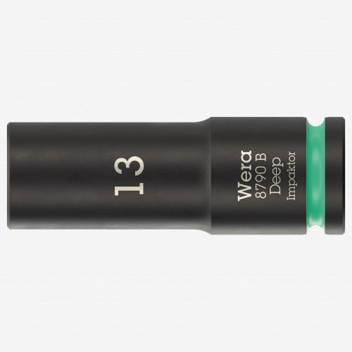 Wera 005554 Metric Impaktor Deep Socket, 3/8" Drive, 6-Point, 13 mm ...