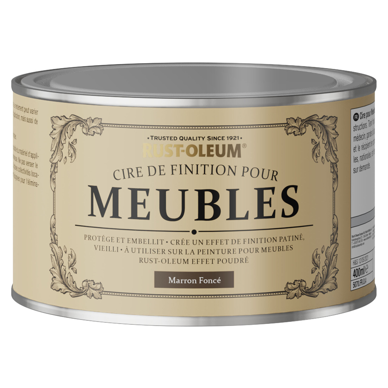 Cire de Finition pour Meubles - Marron Foncé 0,4L