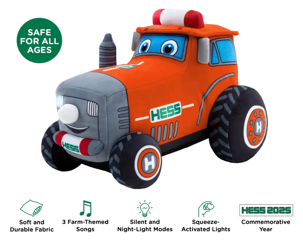 Hess Announces First Plush Farm Tractor - Hess Toy Truck