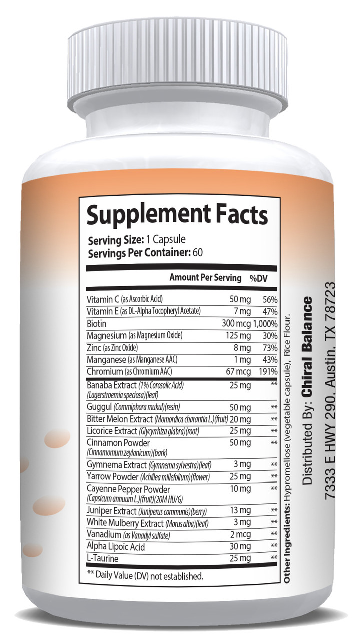 Gluco 20 Advanced Formula for Blood Sugar | Chiral Balance