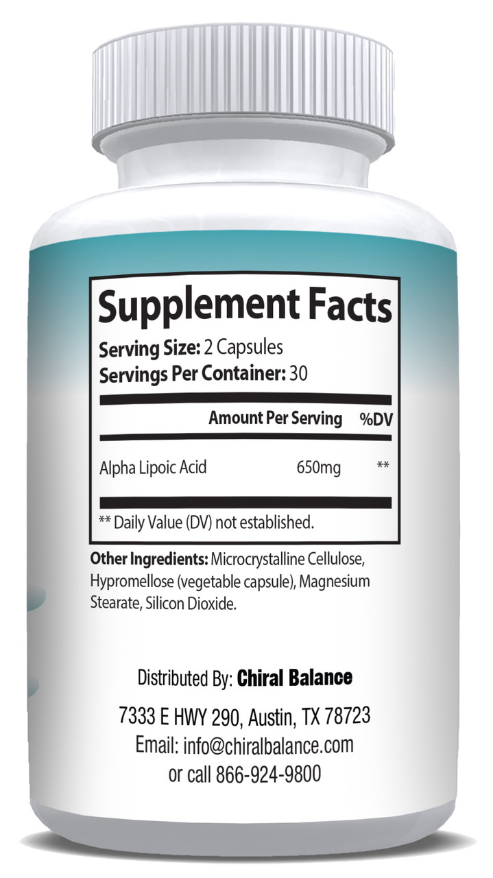 Alpha Lipoic Acid (ALA) Supplement in USA | Chiral Balance