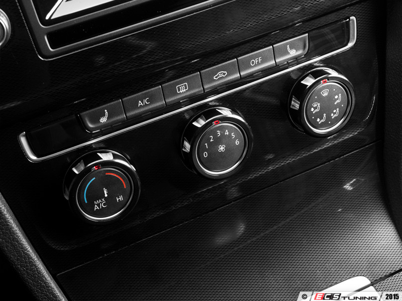 Climate Control Ring Kit - KNOBBED - Black Anodized with Machined Cutouts