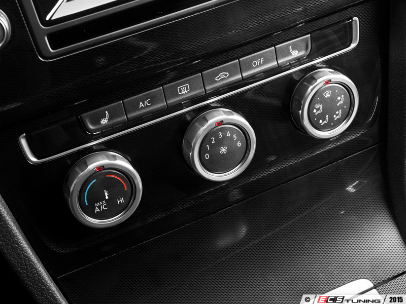 Climate Control Ring Kit - KNOBBED - Clear Anodized