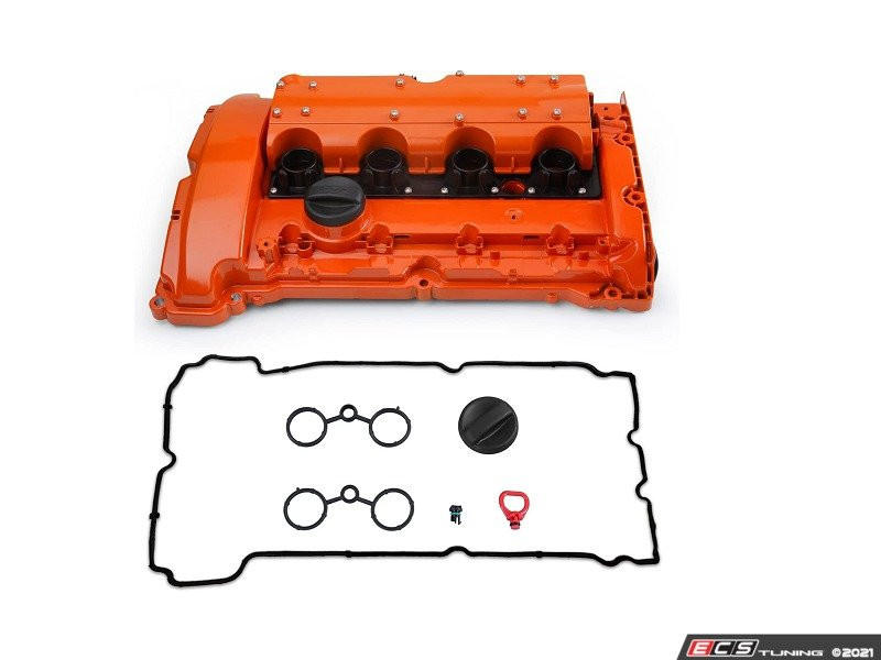 Bremmen Upgraded Aluminum Valve Cover Kit - Orange Paint