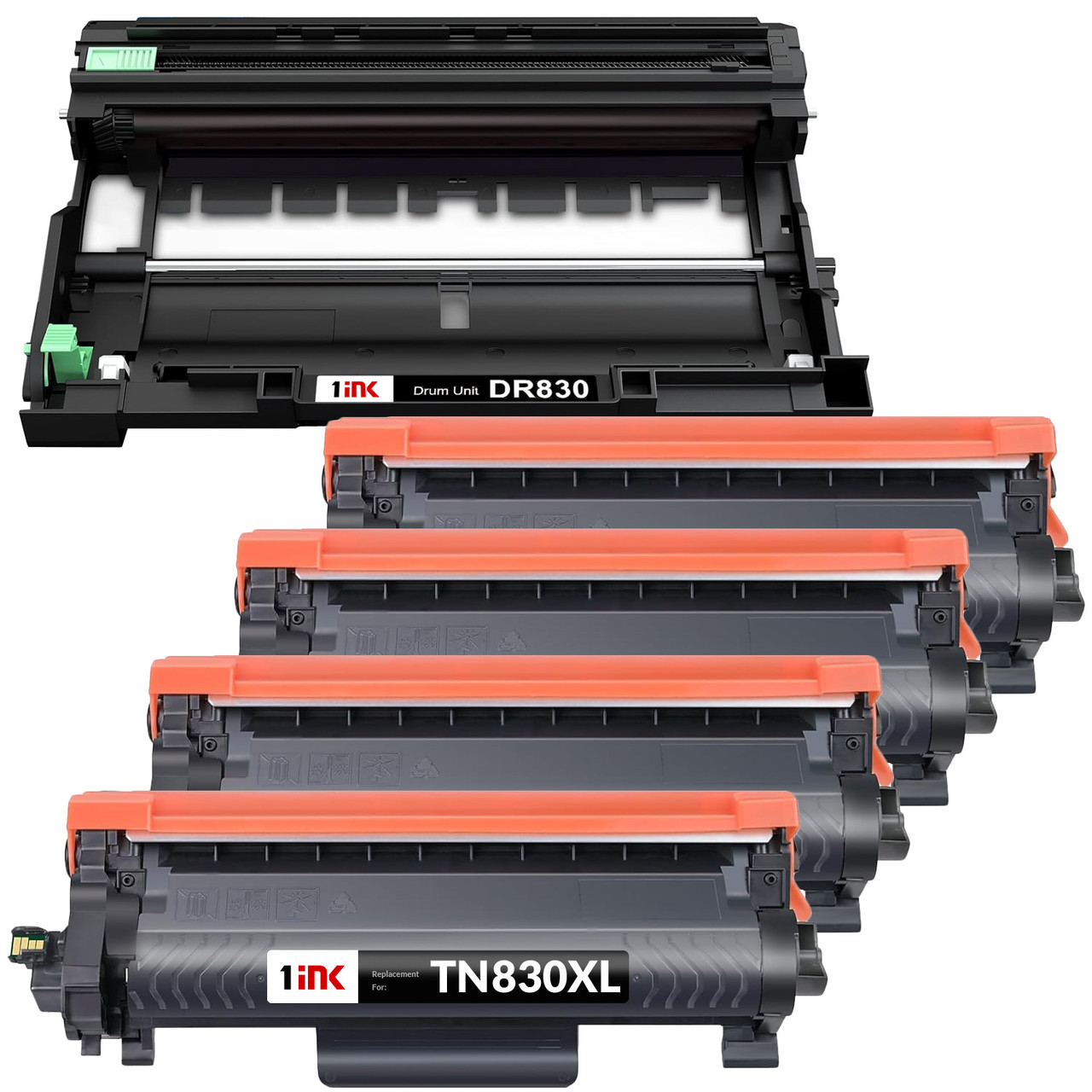 Brother TN830XL Toner & DR830 Drum Compatible | 5 Pack Combo