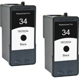 Lexmark 34 Black Ink Cartridge (18C0034) | 2 Pack | 1ink.com
