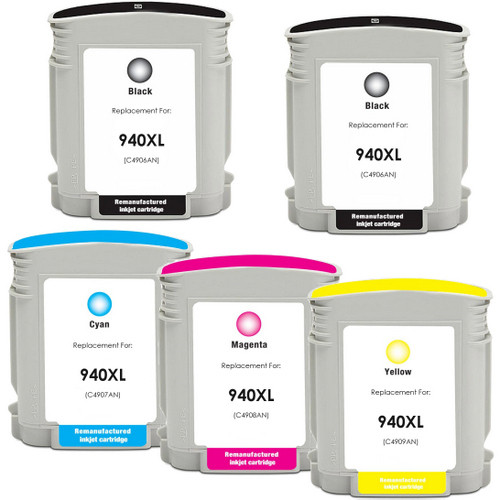 HP 940XL Ink Cartridge Set, High Yield | 5 Pack | 1ink.com