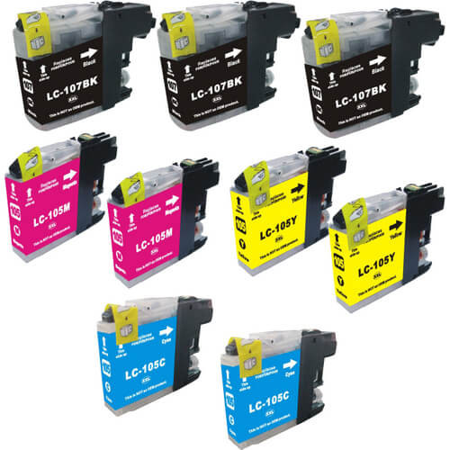 Brother LC107 & Brother LC105 Ink Cartridge Combo | 9 Pack | 1ink.com