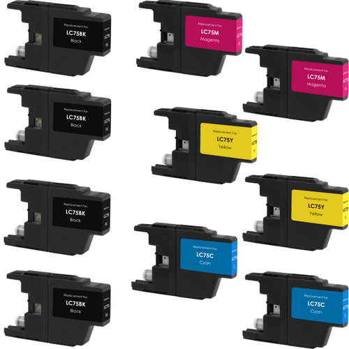 Brother LC75 Ink Cartridge Set, High Yield | 10 Pack | 1ink.com