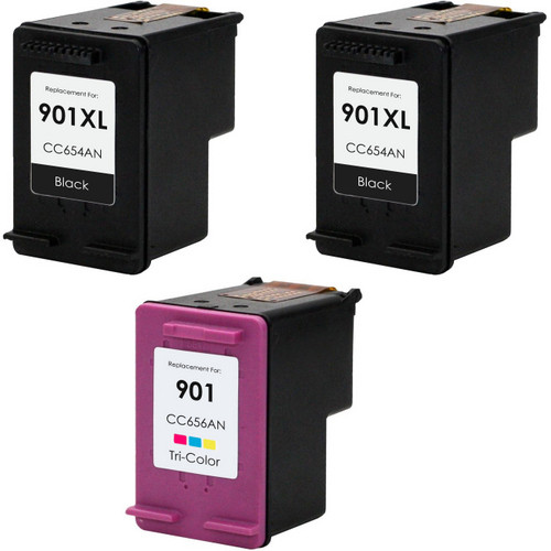 HP 901XL Ink Cartridge Black And Color Set | 3 Pack | 1ink.com