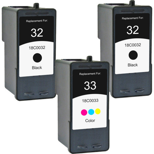 Lexmark 32 And Lexmark 33 Ink Cartridge Set | 3 Pack