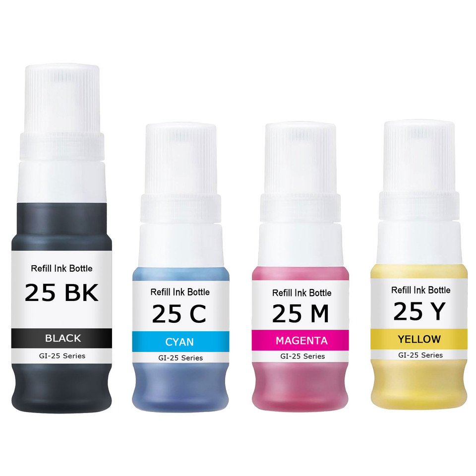 Compatible Canon GI-25 Ink 4-Pack Color Set | Quality Guaranteed
