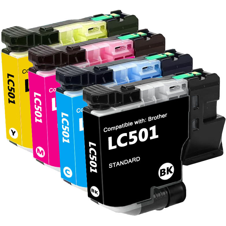 Brother LC501 Ink Cartridge Replacement Set | 4-Pack