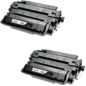 HP 55X Toner Cartridge, Black, High Yield (CE255X) | 2 Pack | 1ink.com