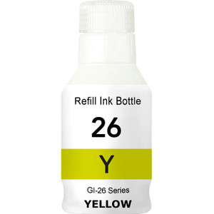 Compatible Canon GI-26 Yellow Ink Bottle | Top Quality High-Yield