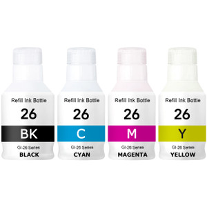 Compatible Canon GI-26 Ink 4-Pack Color Set | Quality Guaranteed