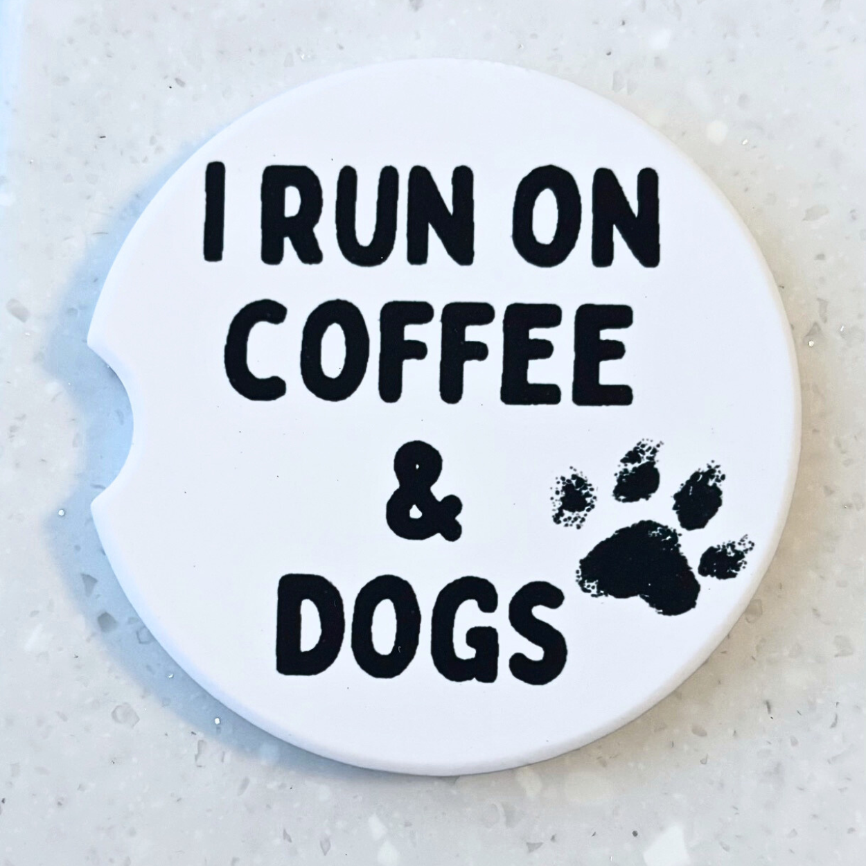 ToG Logo + Coffee & Dogs Car Coasters Set of 2 - Touch of Grey Rescue