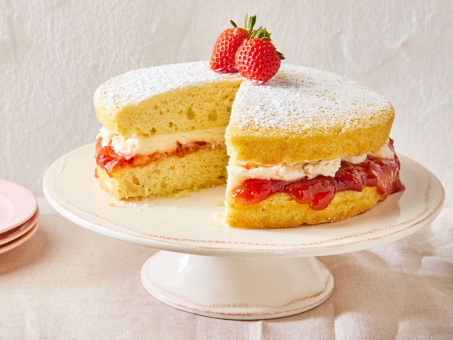 Classic Victoria Sponge Cake With Quincey Jones Strawberry Jam ...