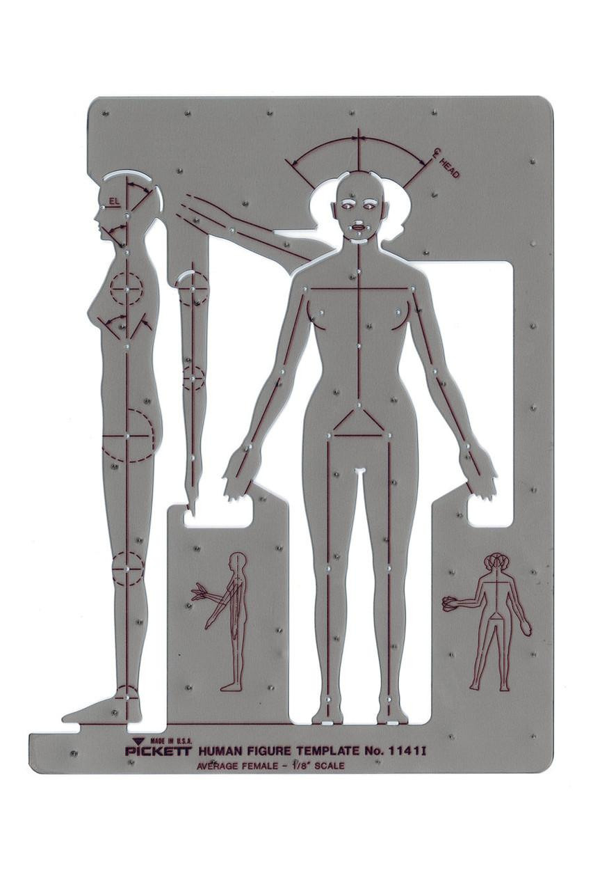 Pickett Female Human Figure Template (#1141)