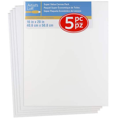 Artist's Loft Canvas Pack 16" x 20" - 5 Pack - Sam Flax Atlanta