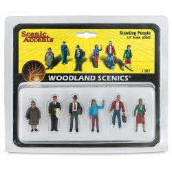 Wooden Scenics Model Making Scale Figures, 1/4" Standing People