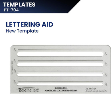 Pacific Arc Freehand Lettering Template Guide (#PT-704)