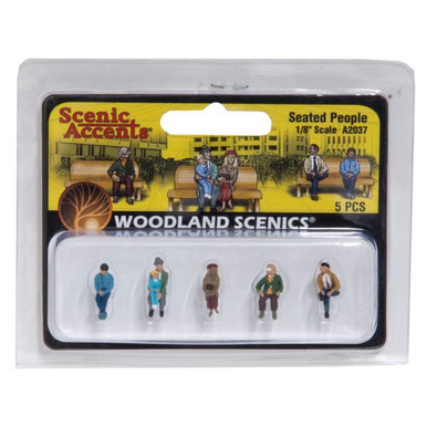 Wooden Scenics Model Making Scale Figures - 1/8" Seated People