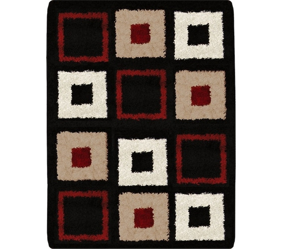 Symphony College Rug - Black Red Dorm Decoration Cheap Area Rugs For ...