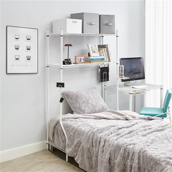 Affordable Dorm Room Storage White Suprima Shelf Supreme Sturdy Twin XL ...