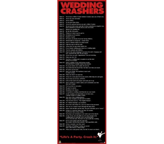 Wedding Crashers College Humor Dorm Wall Poster - Guy's Dorm Room Wall ...
