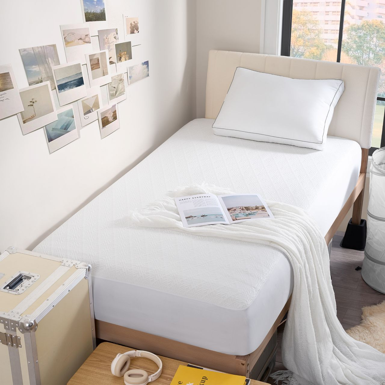 Protective Dorm Bedding Solution Cotton College Mattress Protector with ...
