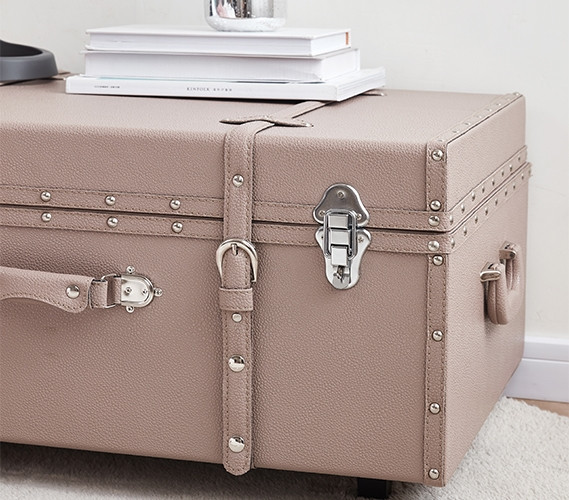 Boho Dorm Decor - Sturdy Wheeled Trunk with Lock Space Saving College ...