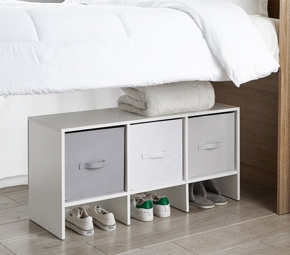 College Underbed Storage Solutions for Dorm Rooms Organize Dorm Cubby ...